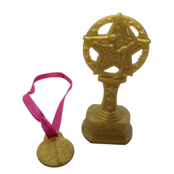 Mattel | Toys | Barbie Doll Trophy Metal Accessories Gymnastics Plastic ...